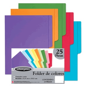 Folder ACCO WJ Colores Intensos c/25 surtido - Ryssa Papelerías