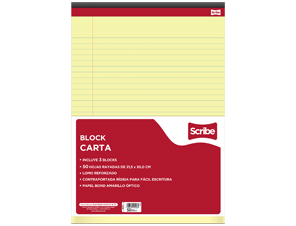 Block Scribe Office Line 9510 Profesional Carta Amarillo 50H C/3 ...