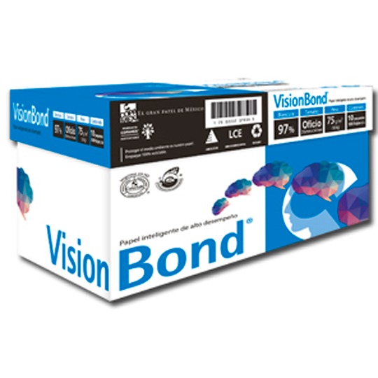 Papel Copiadora Vision Bond 75 Gr Oficio Bco C/5000hjs - Ryssa Papelerías